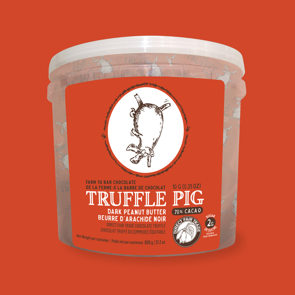 70% Cacao Dark Chocolate Peanut Butter Piglets – Truffle Pig Chocolate